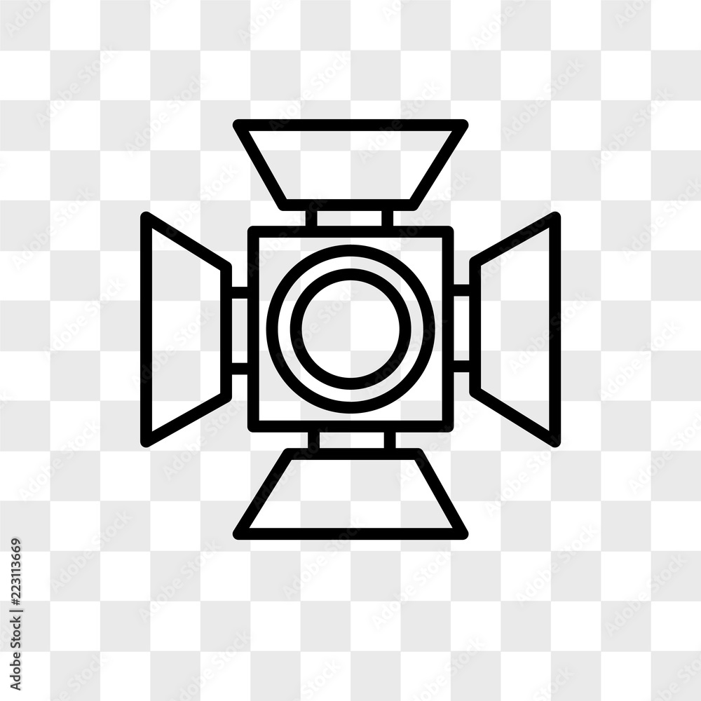 Spotlight vector icon isolated on transparent background, Spotlight ...