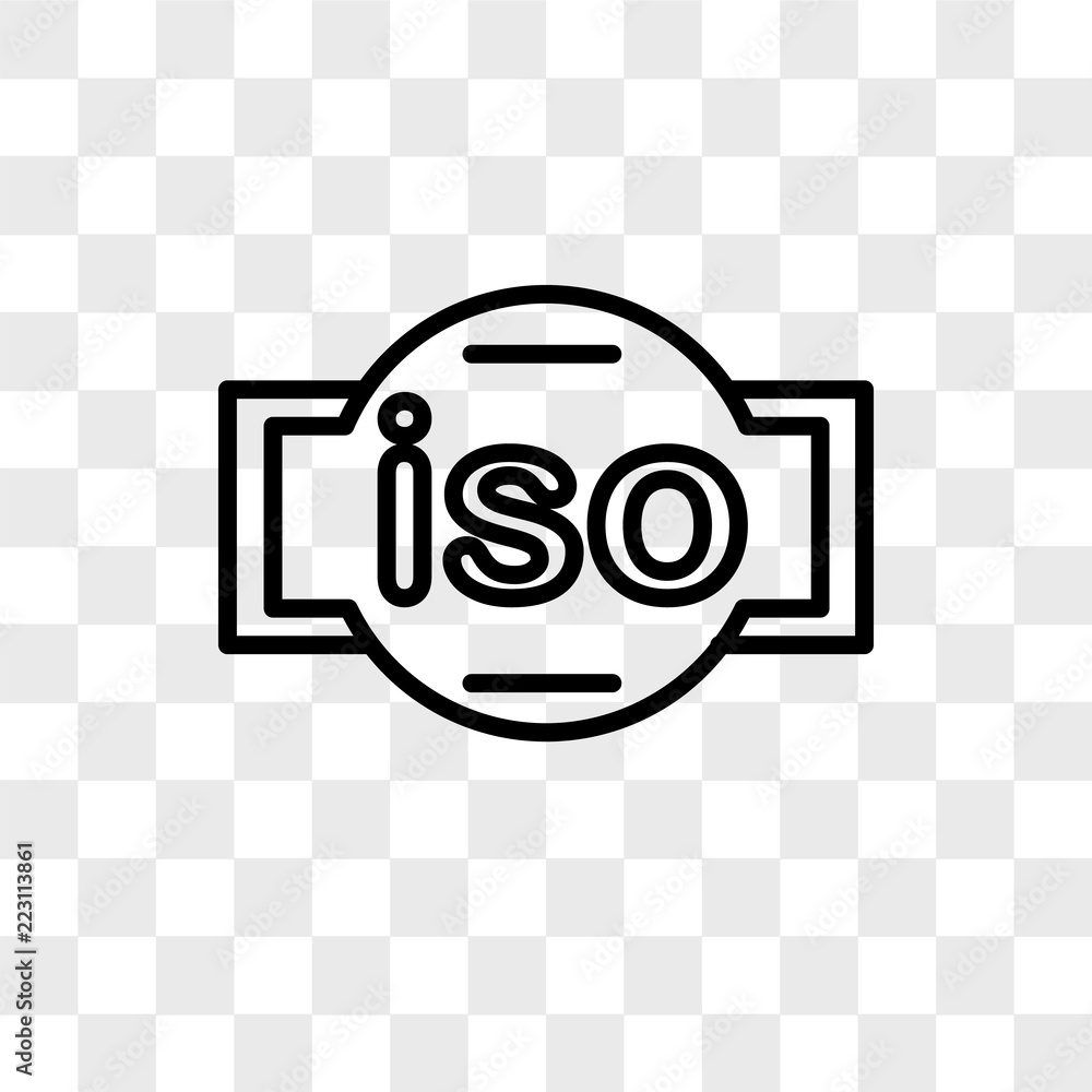 Iso vector icon isolated on transparent background, Iso logo design ...