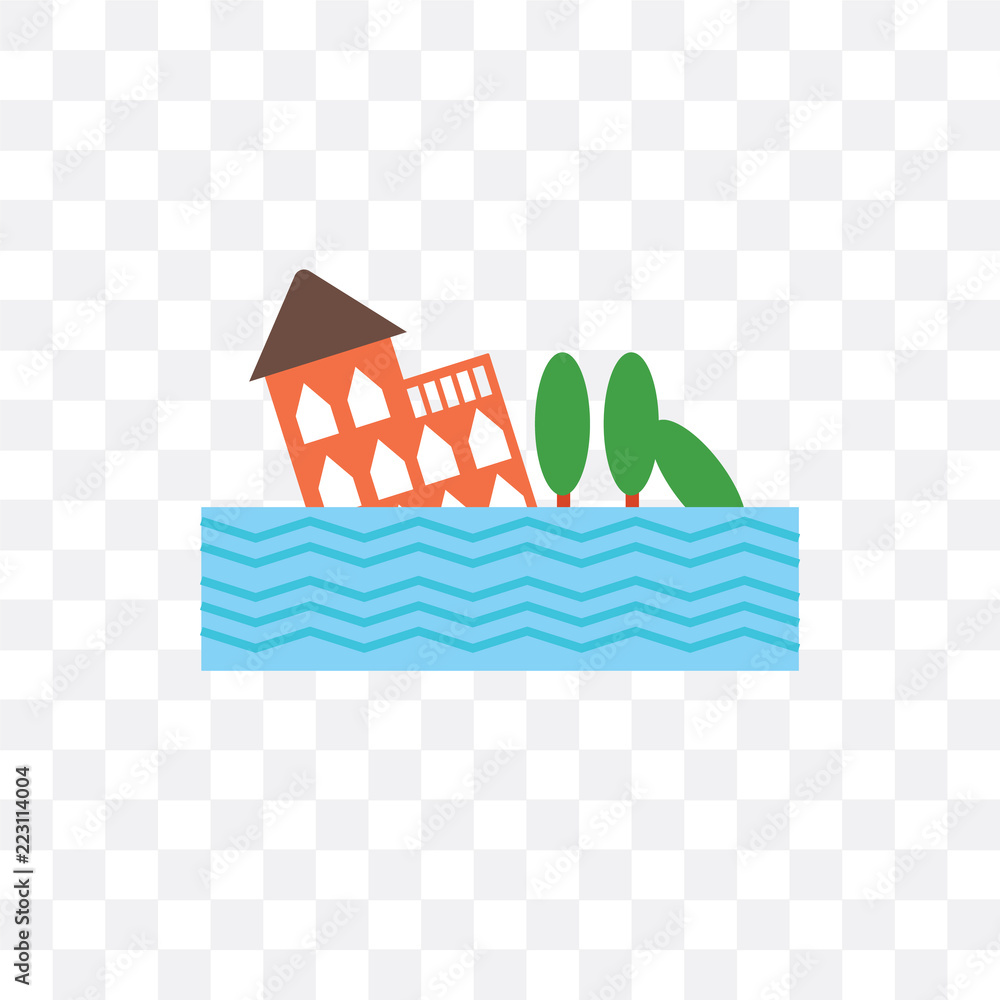 tsunami icon isolated on transparent background. Simple and editable ...