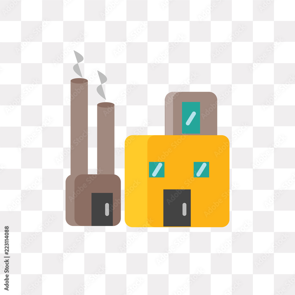 Vektorová grafika „factory icon on transparent background. Modern icons ...