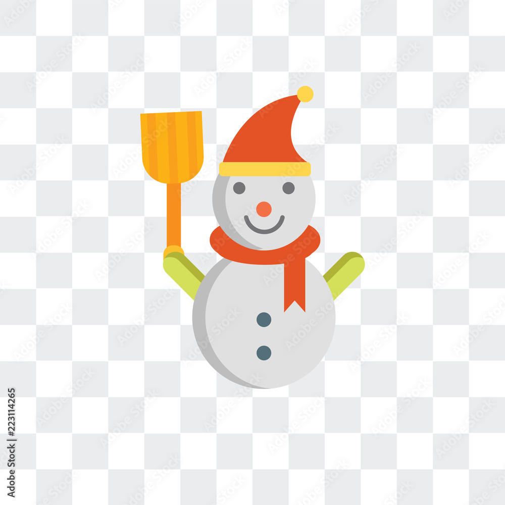 snowman icon isolated on transparent background. Modern and editable ...
