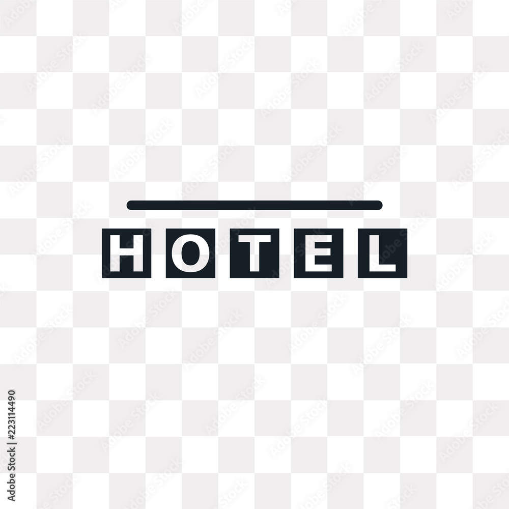 square hotel icon on transparent background. Modern icons vector ...