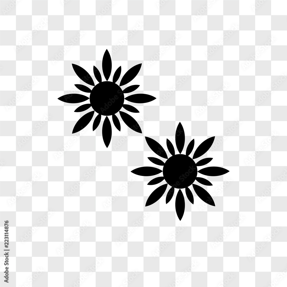 flower icons isolated on transparent background. Modern and editable ...