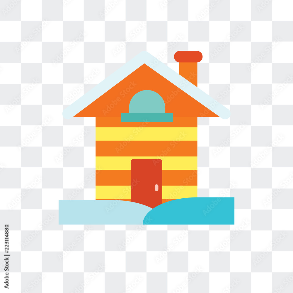 cabin icon isolated on transparent background. Modern and editable ...