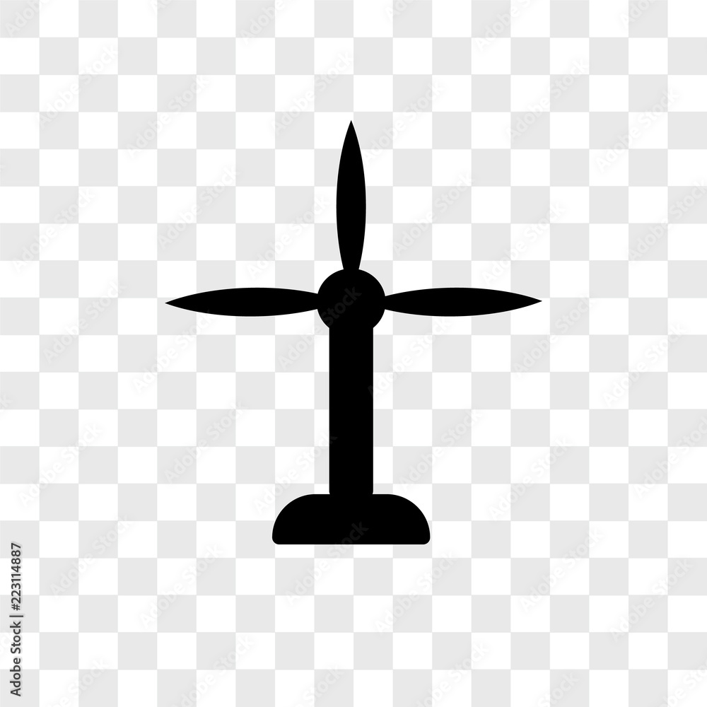 windmill icons isolated on transparent background. Modern and editable ...