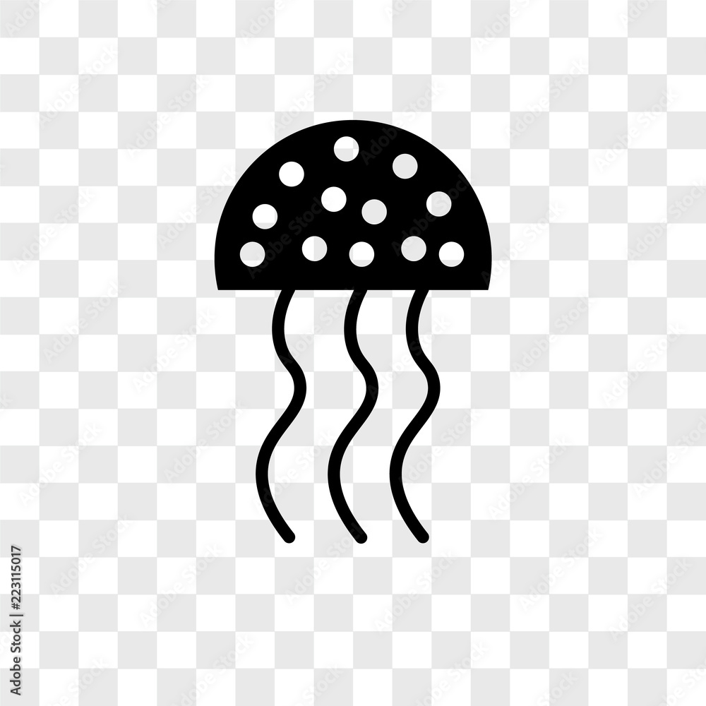 jellyfish icons isolated on transparent background. Modern and editable ...