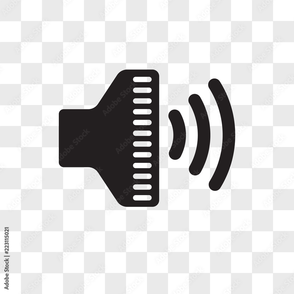 Speaker vector icon isolated on transparent background, Speaker logo ...