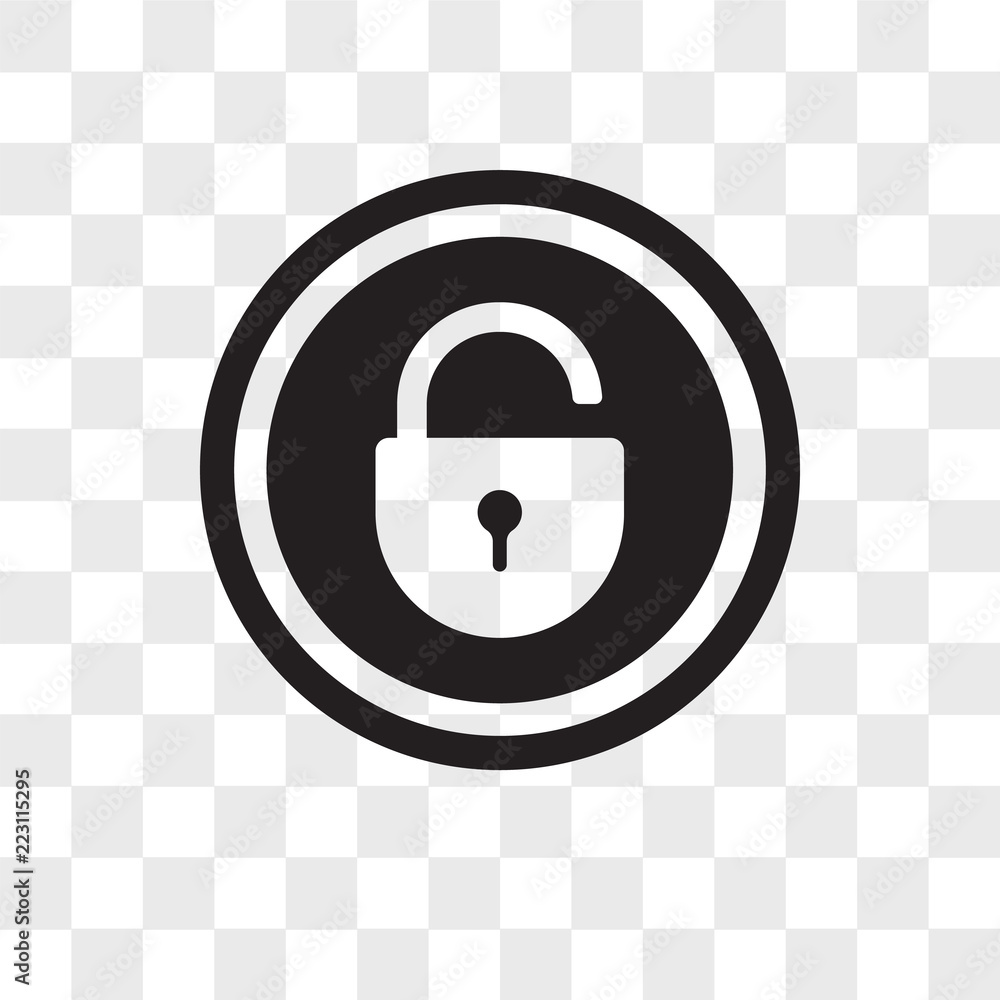 Lock vector icon isolated on transparent background, Lock logo design ...