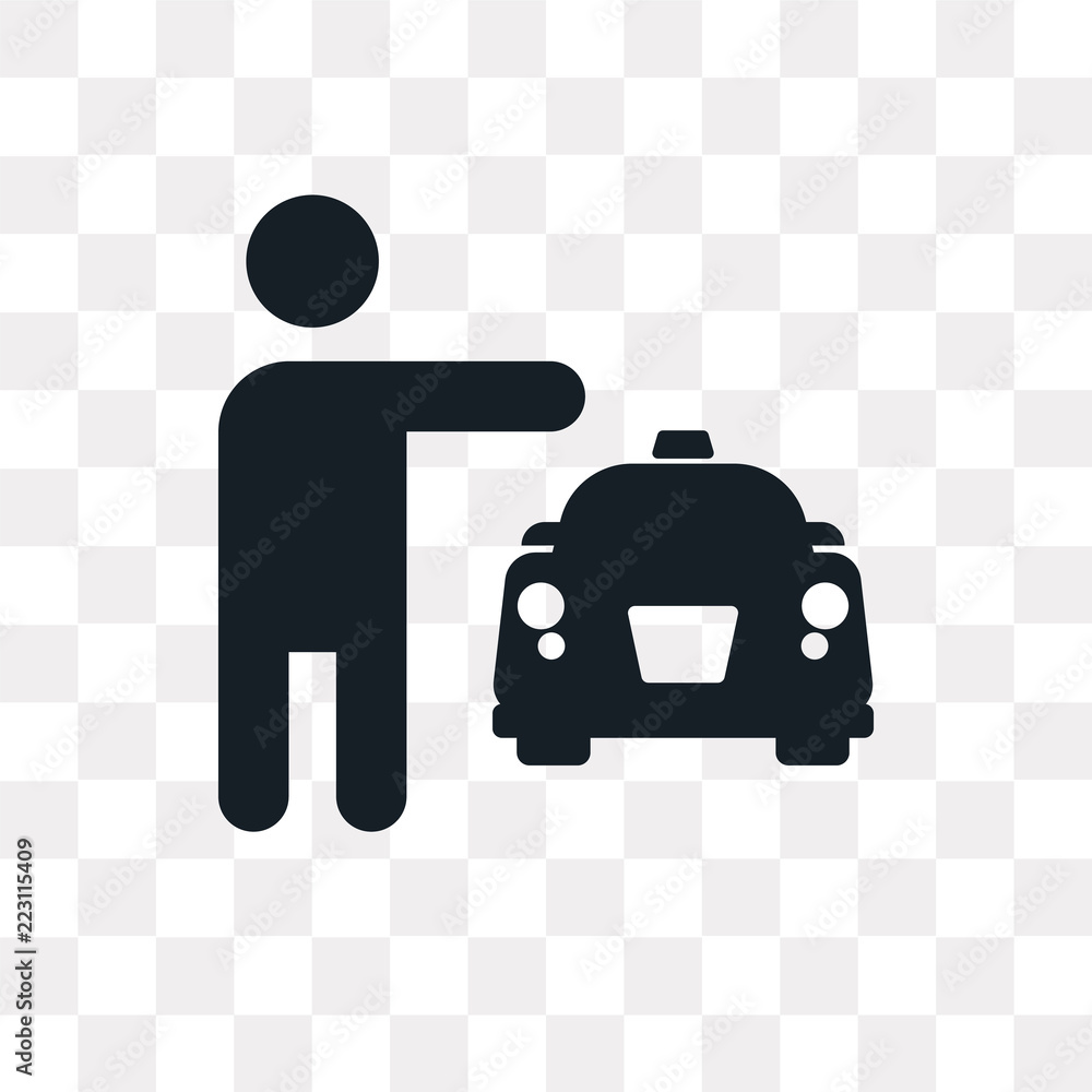 taxi icon on transparent background. Modern icons vector illustration ...