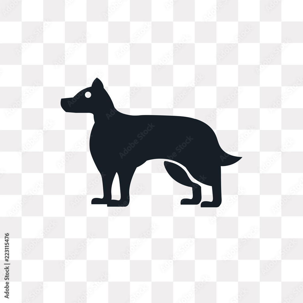 dog icon on transparent background. Modern icons vector illustration ...