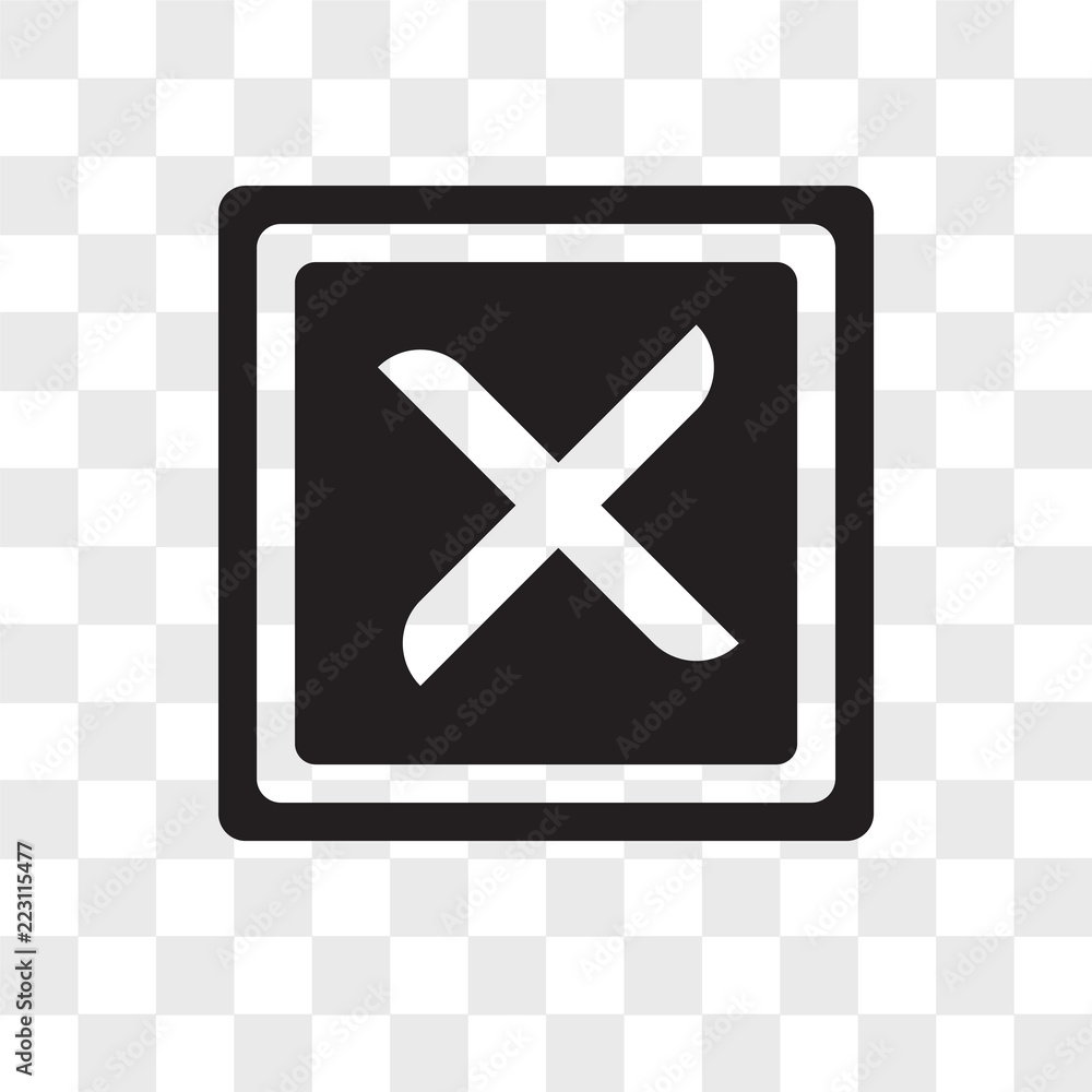 Vecteur Stock Wrong vector icon isolated on transparent background ...