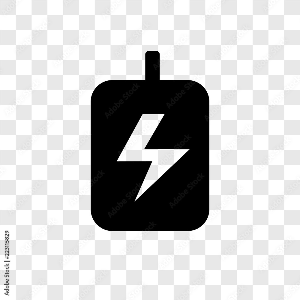 High voltage vector icon isolated on transparent background, High ...