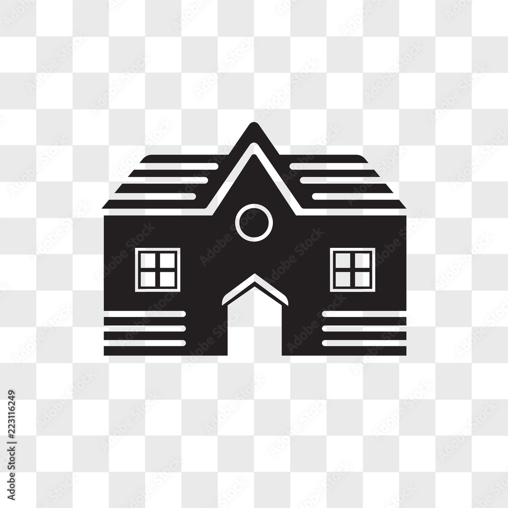 House vector icon isolated on transparent background, House logo design ...