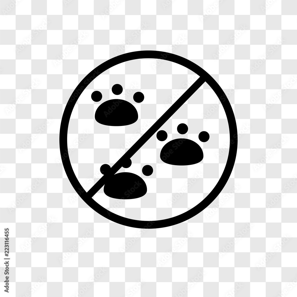 No animals vector icon isolated on transparent background, No animals ...