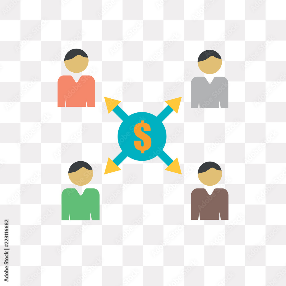 commission icon on transparent background. Modern icons vector ...