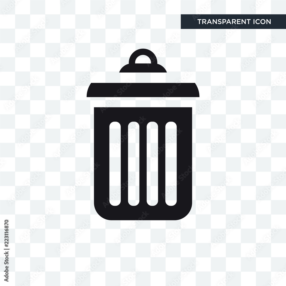 Recycle bin vector icon isolated on transparent background, Recycle bin ...