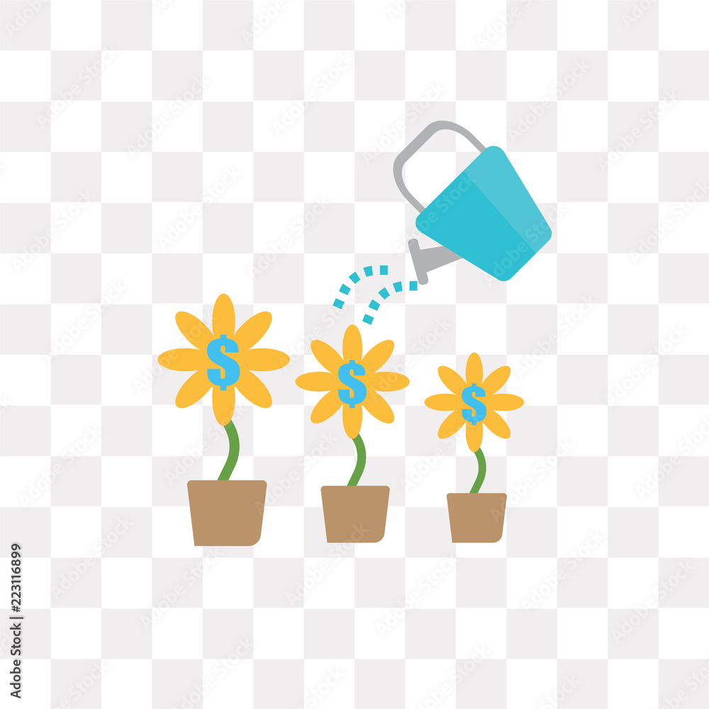 invest icon on transparent background. Modern icons vector illustration ...