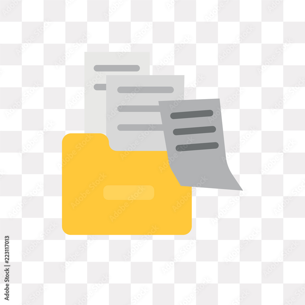 document icon on transparent background. Modern icons vector ...