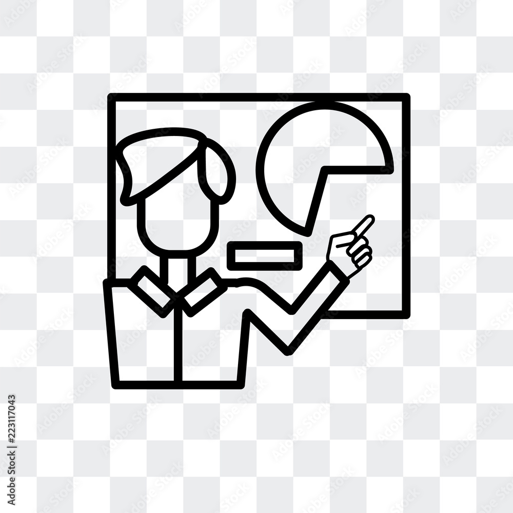 presentation icon isolated on transparent background. Modern and ...