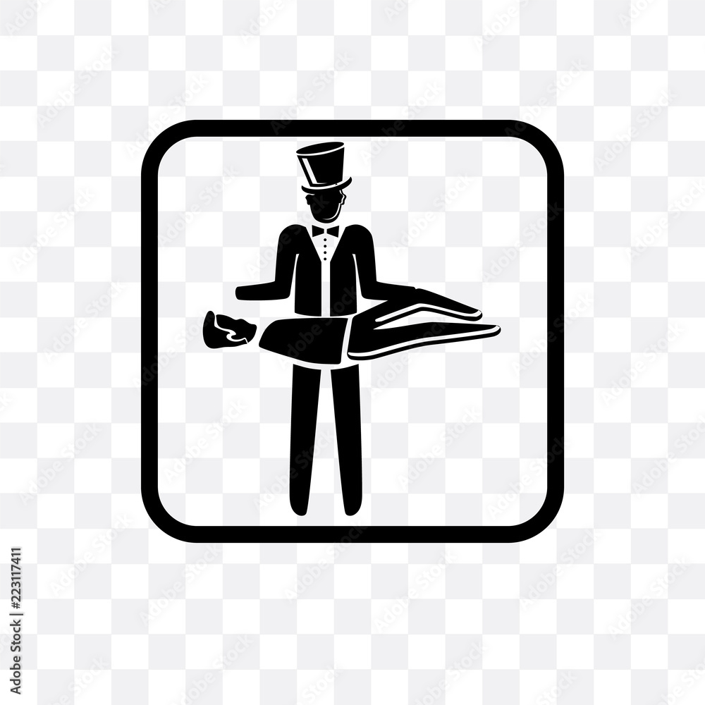 magician icon isolated on transparent background. Simple and editable ...