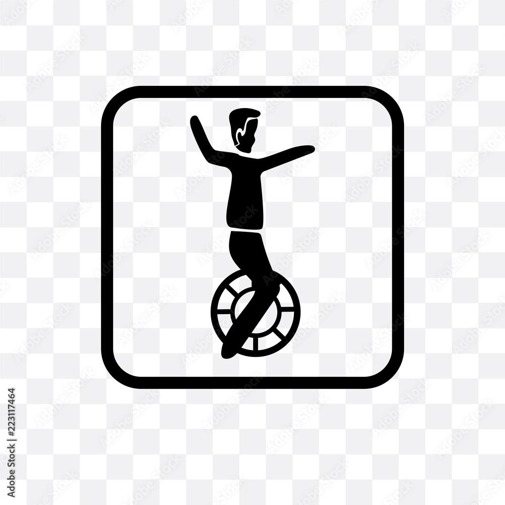 acrobat icon isolated on transparent background. Simple and editable ...