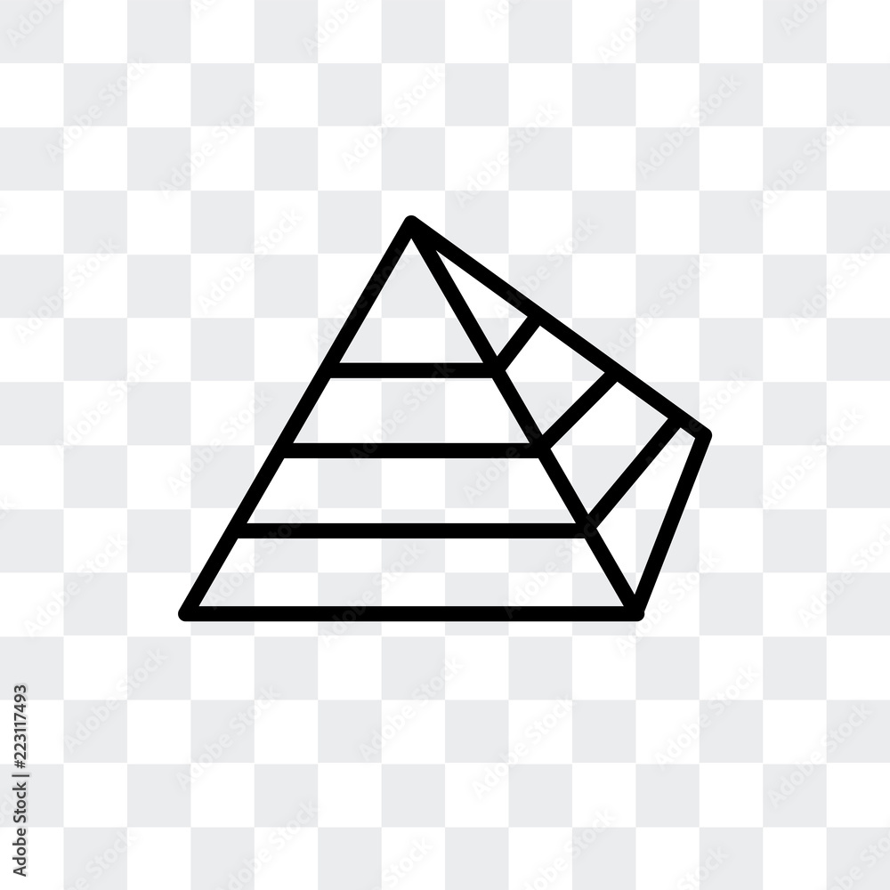 pyramid icon isolated on transparent background. Modern and editable ...