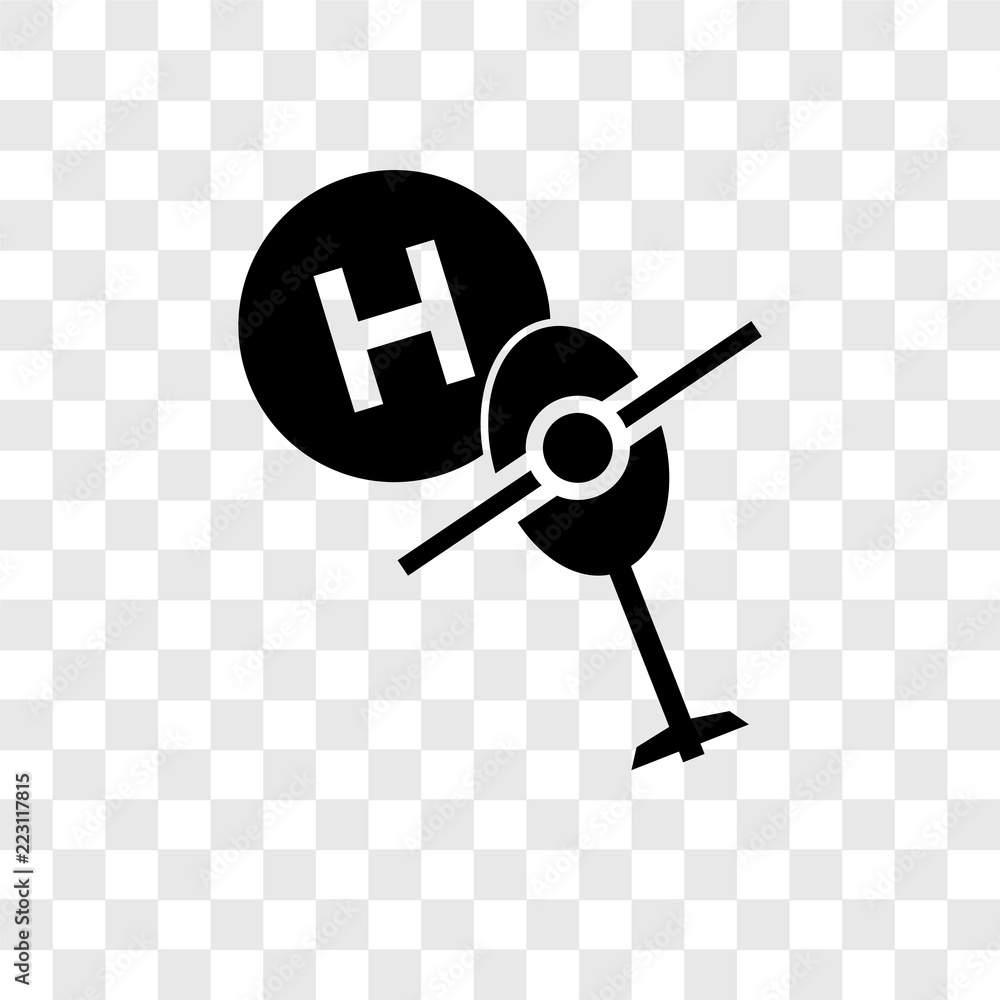 Helipad vector icon isolated on transparent background, Helipad logo ...