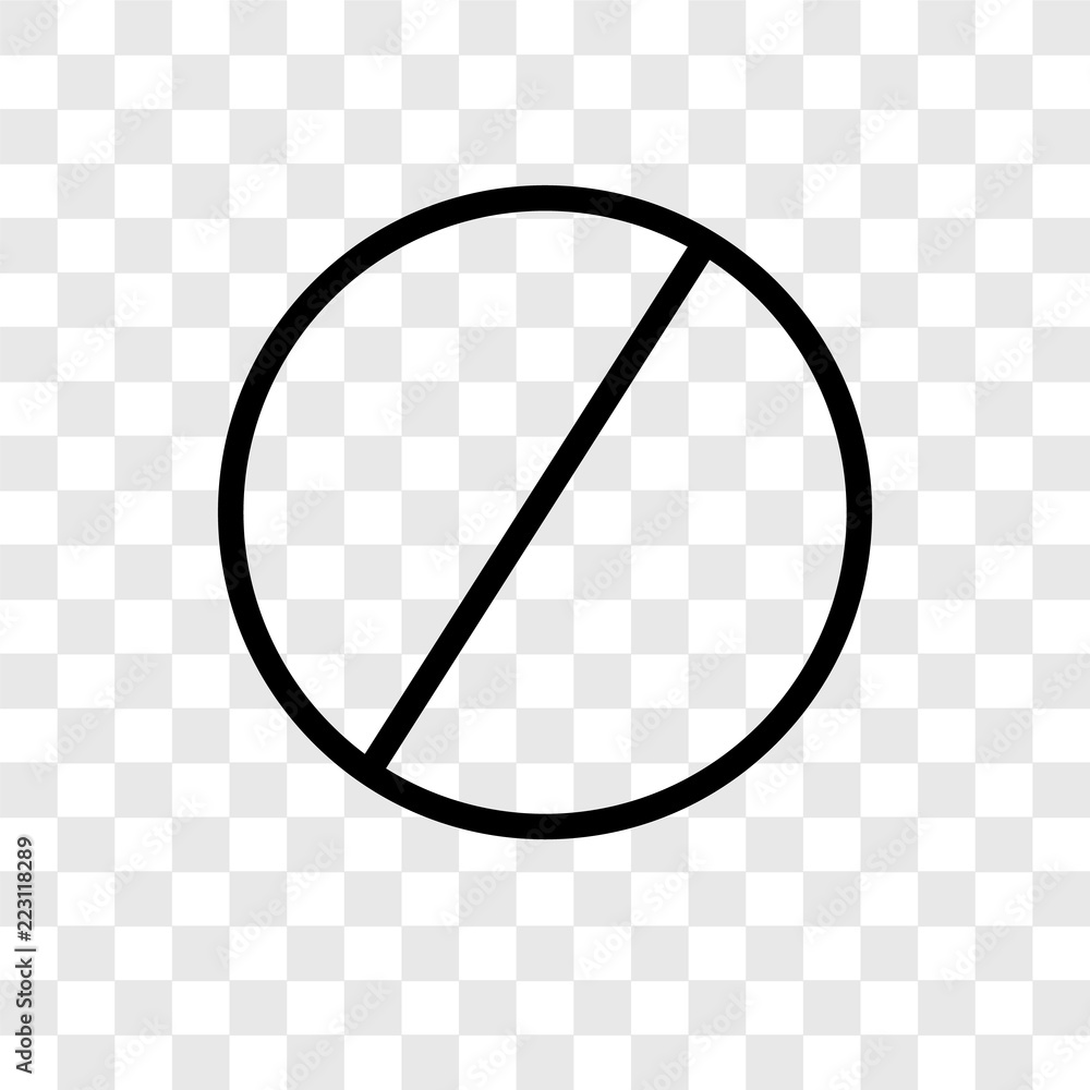 No entry vector icon isolated on transparent background, No entry logo ...