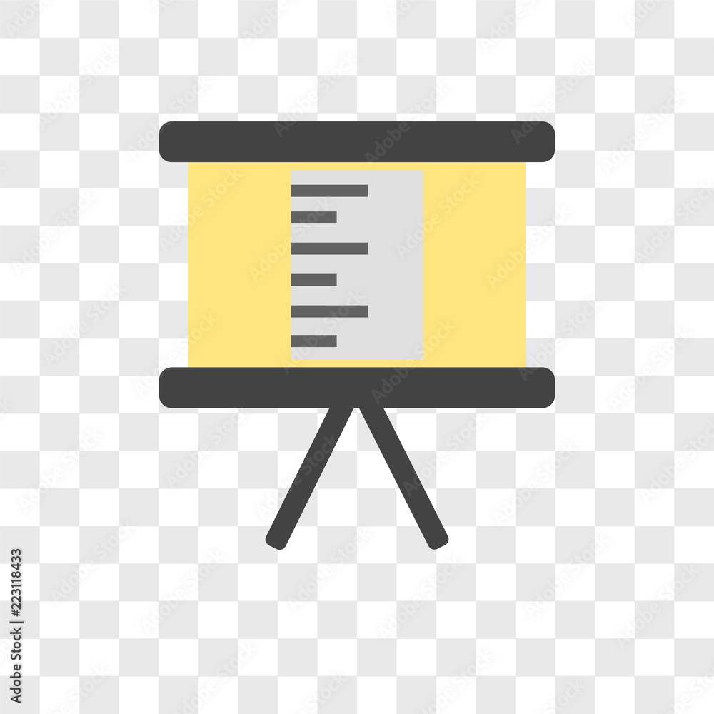 Flip chart vector icon isolated on transparent background, Flip chart ...