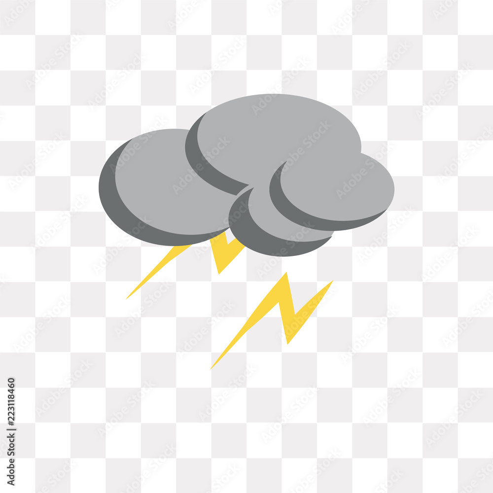 storm icon on transparent background. Modern icons vector illustration ...