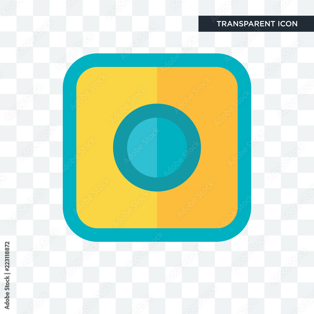 Record vector icon isolated on transparent background, Record logo ...