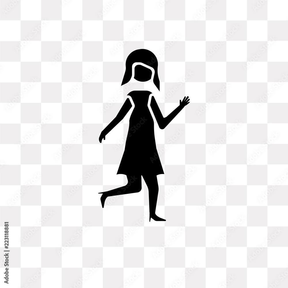 waving goodbye icon on transparent background. Modern icons vector ...