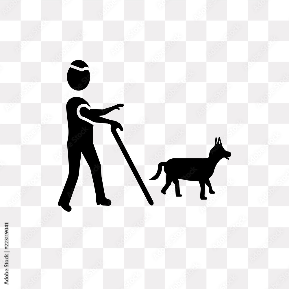 blind icon on transparent background. Modern icons vector illustration ...