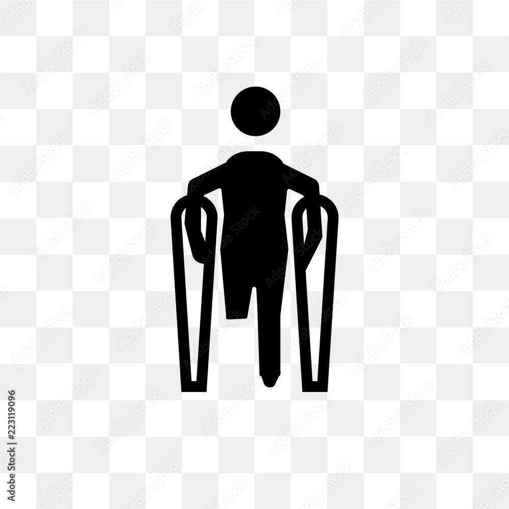 broken leg icon on transparent background. Modern icons vector ...