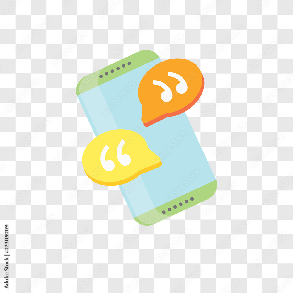 Quotation vector icon isolated on transparent background, Quotation ...