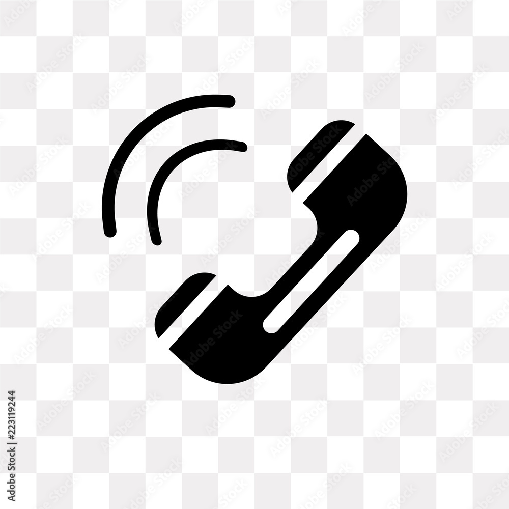 emergency call icon on transparent background. Modern icons vector ...