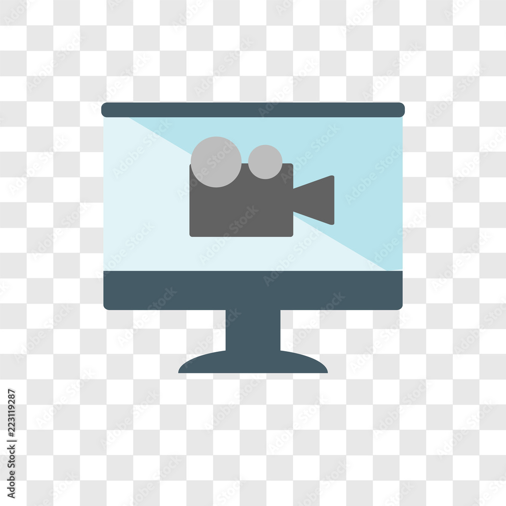 Video call vector icon isolated on transparent background, Video call ...