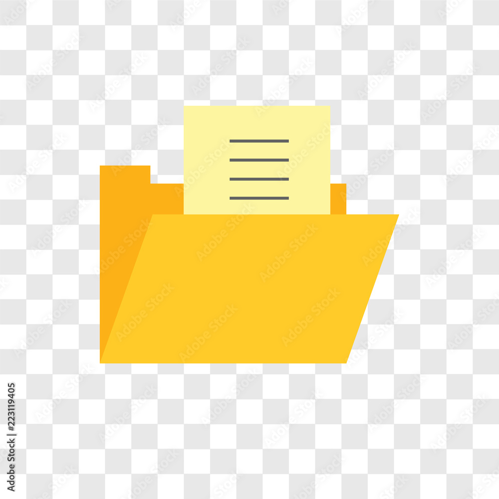 File vector icon isolated on transparent background, File logo design ...