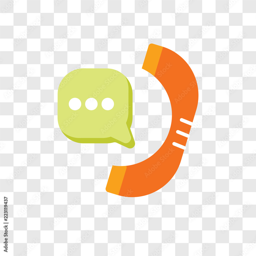 Phone call vector icon isolated on transparent background, Phone call ...