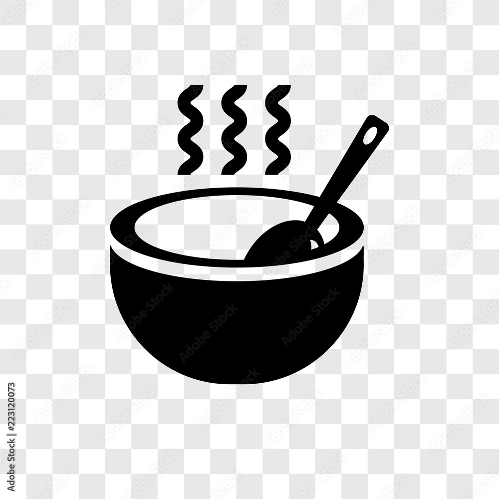 Soup vector icon isolated on transparent background, Soup logo design ...