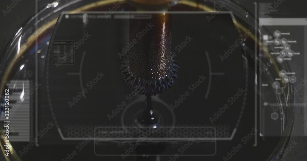 Vidéo Stock In a metallurgical industry, a magnet is dipped in a liquid ...