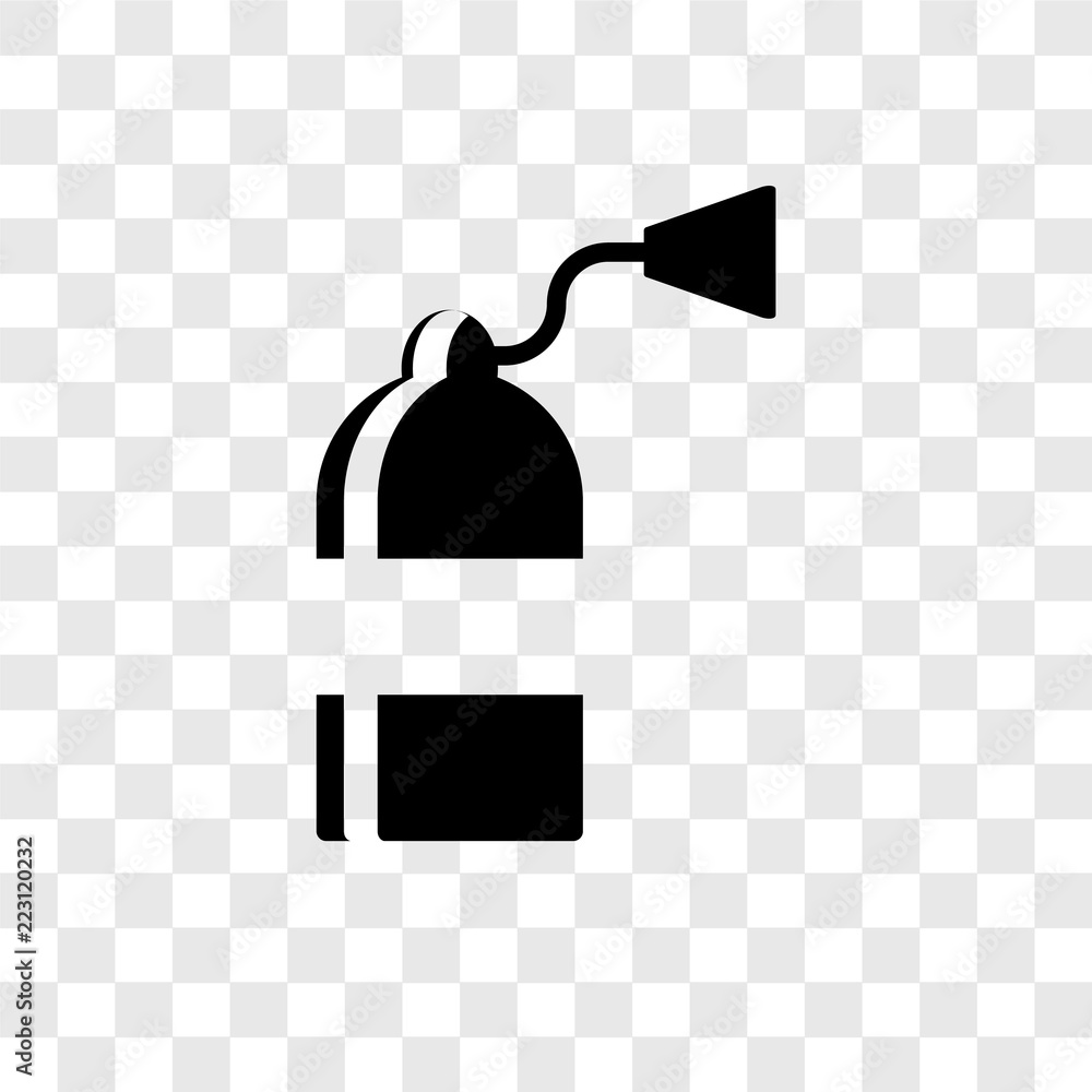 Fire extinguisher vector icon isolated on transparent background, Fire ...