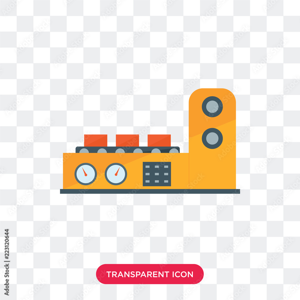 Conveyor vector icon isolated on transparent background, Conveyor logo ...