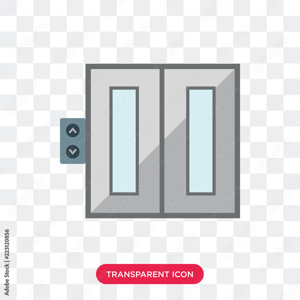 Elevator vector icon isolated on transparent background, Elevator logo ...