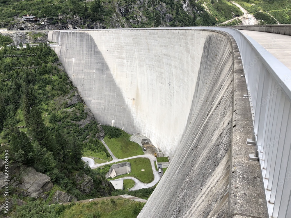 Staudamm, Stausee, Staumauer, Zillergründl im Zillertal, Tirol ...