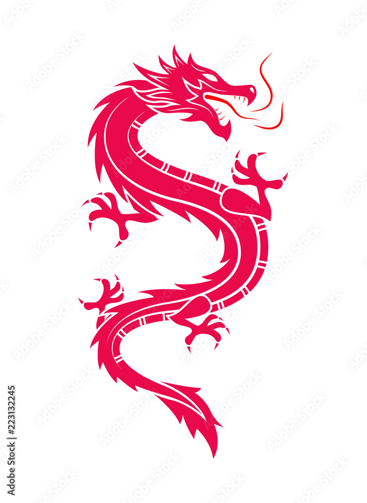 Chinese dragon, symbol of goodness, power, strength, mythological ...