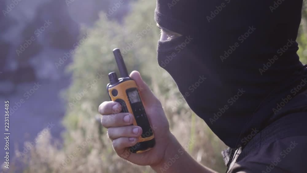 The security guard protects the quarry, inspects the territory Stock ...