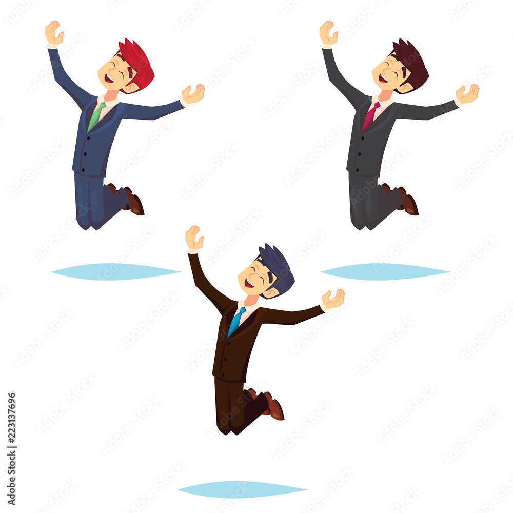 business man character, emotions and expressions, success, startup ...