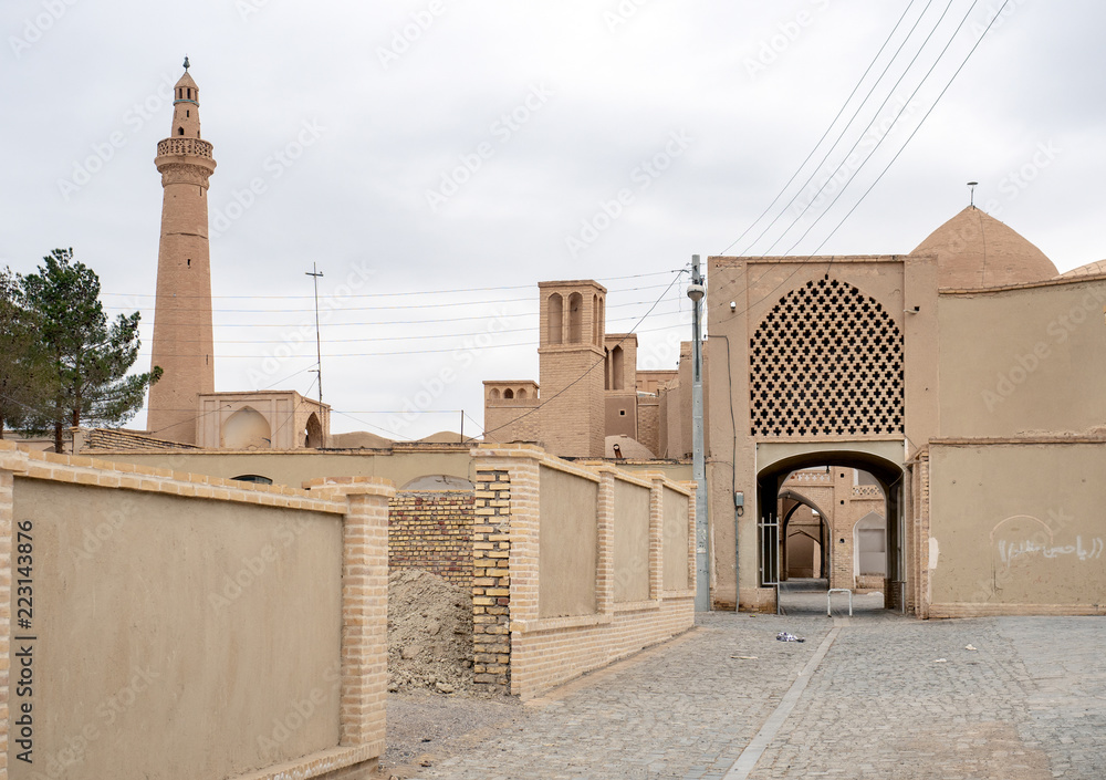 Nain old town and Jameh mosque, Isfahan province, Iran Stock Photo ...