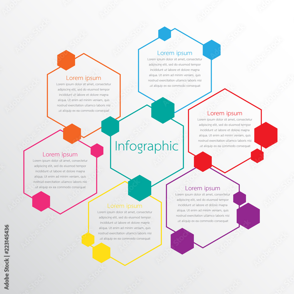 Vector infographic templates used for detailed reports. All 6 topics ...